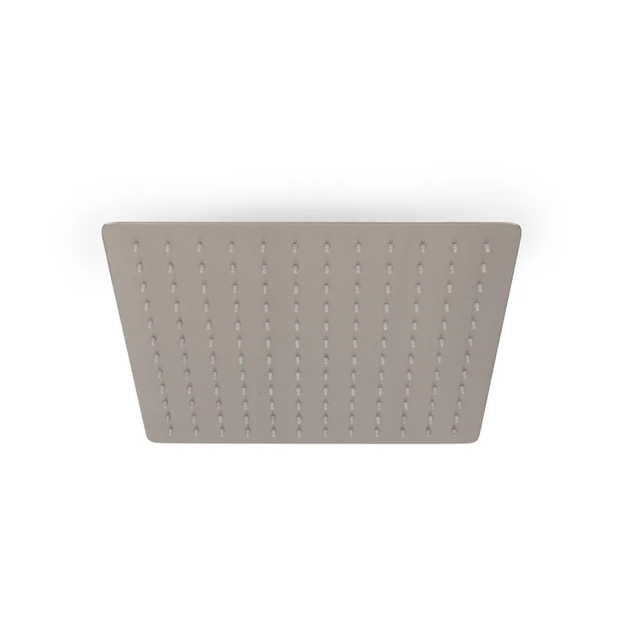 Soffione 30x30 cm ultraslim in acciaio inox satinato