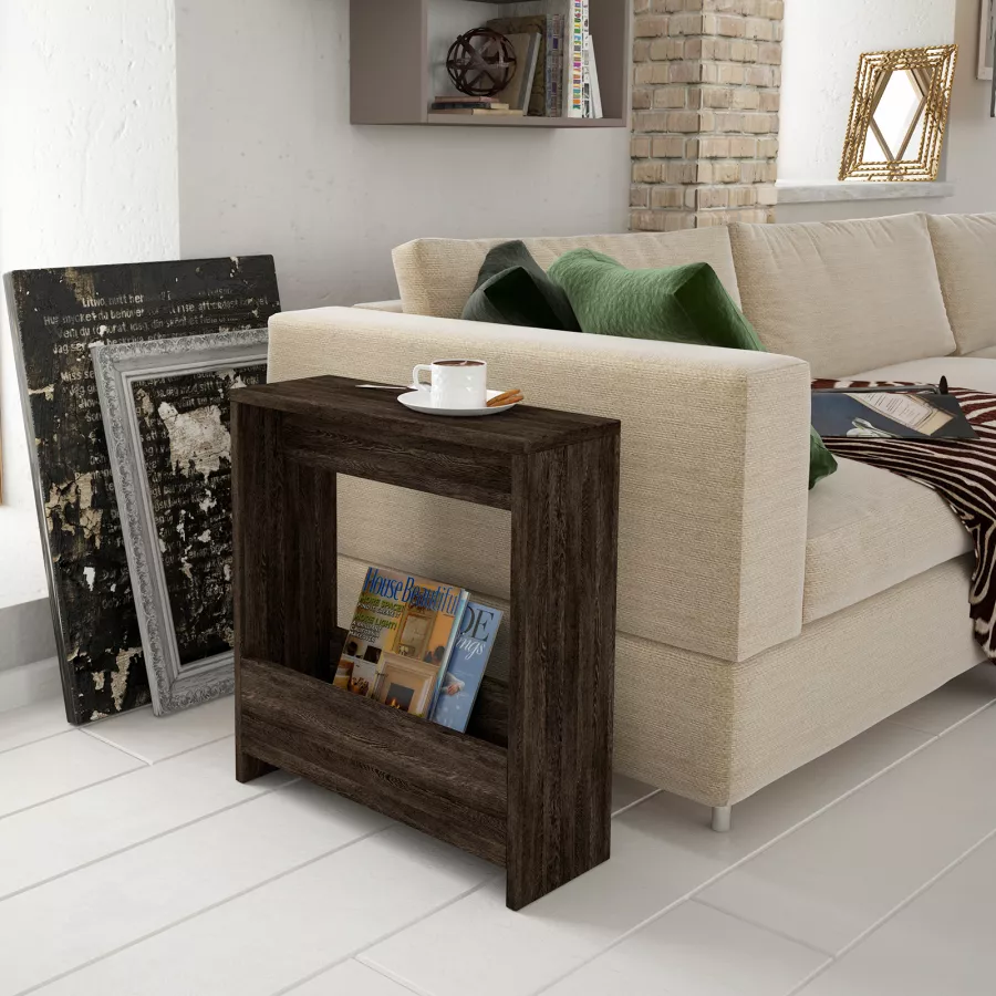 Tavolino 55x20 cm in legno cacao - Kantiko