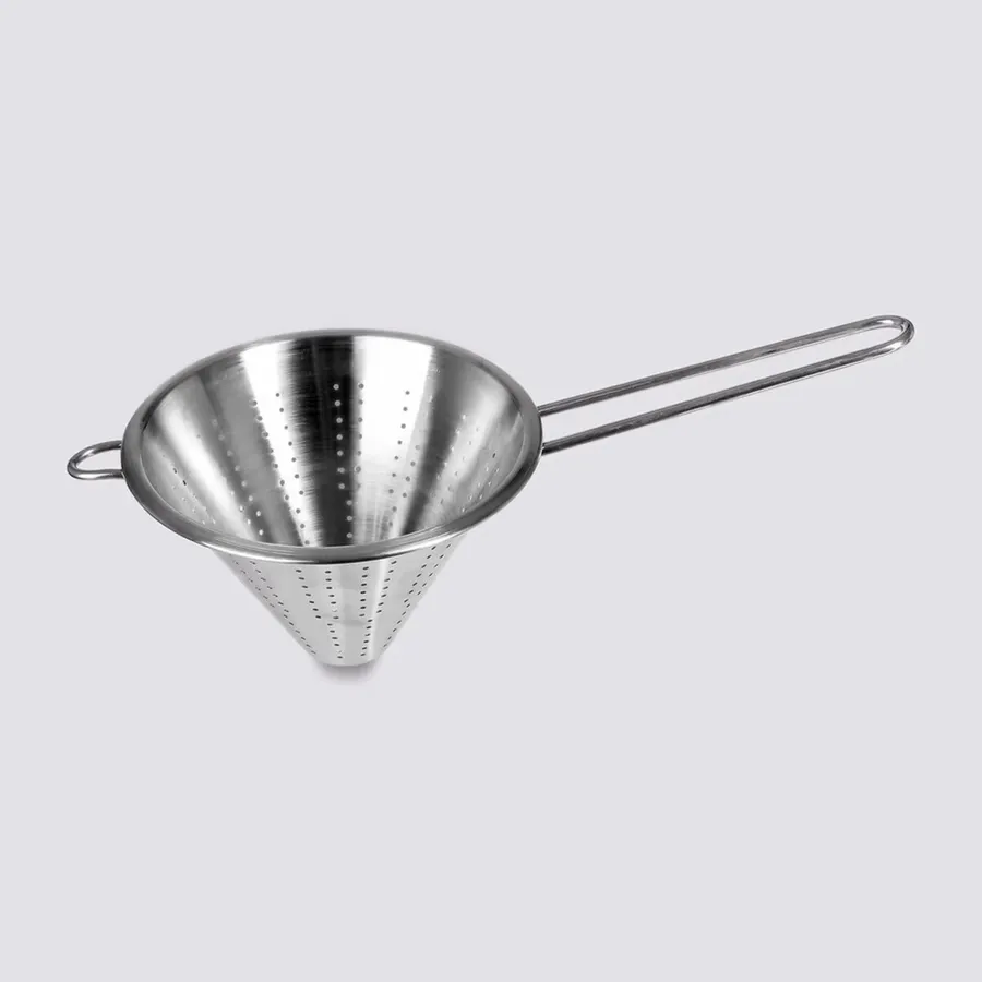 Colino cinese rotondo 13 cm in acciaio inox con manico