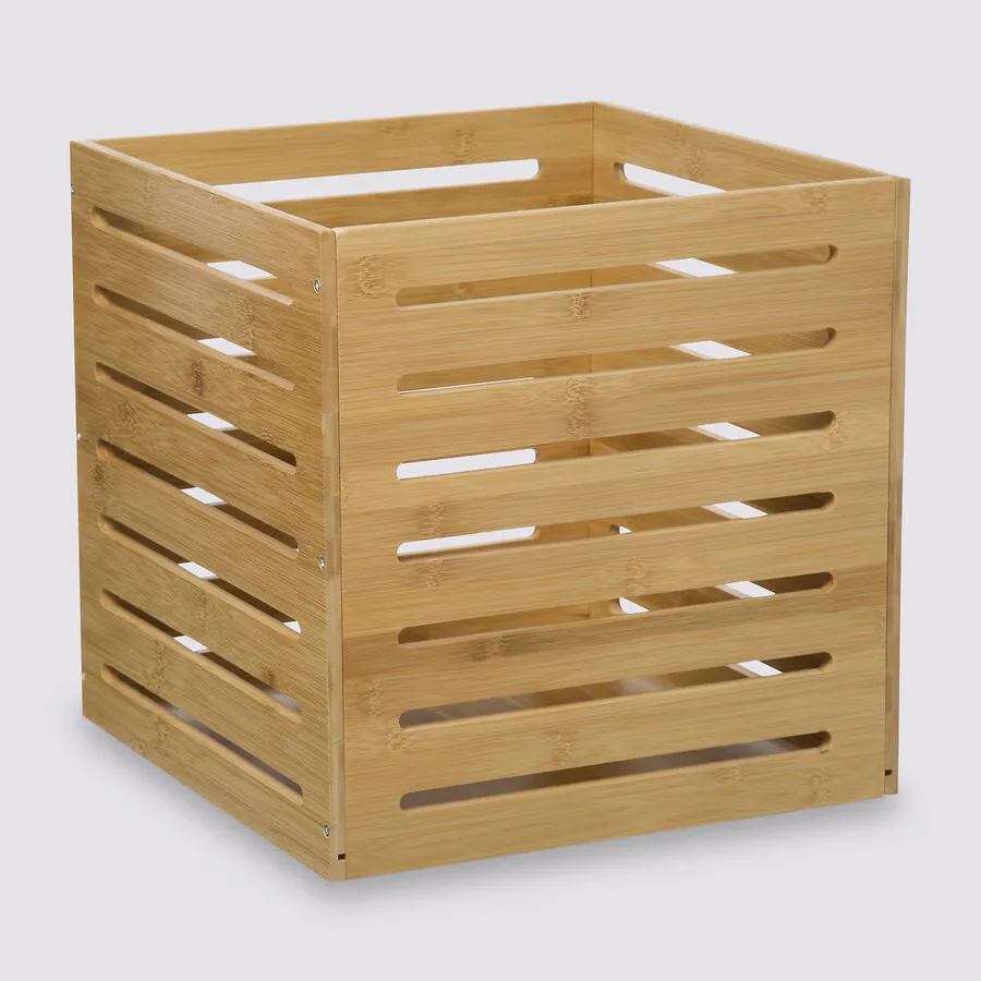 Cubo contenitore 31x31h cm in bambù