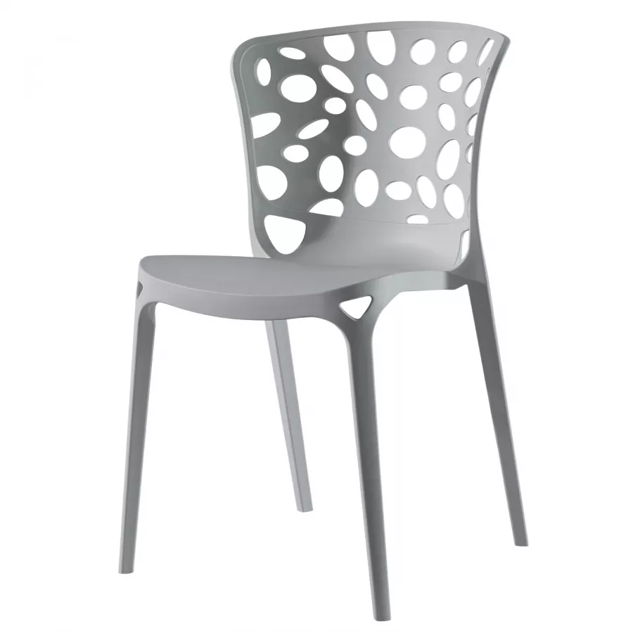 Sedia in polipropilene grigio - Orson