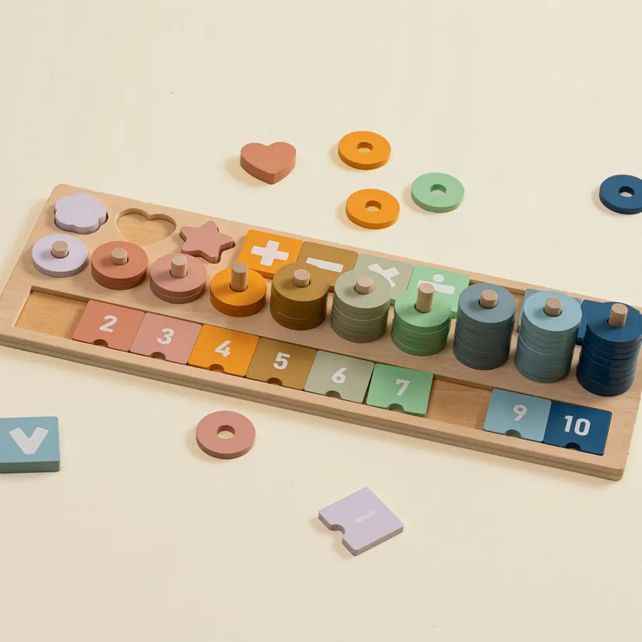 Puzzle per bambini con numeri in legno multicolore - Kids