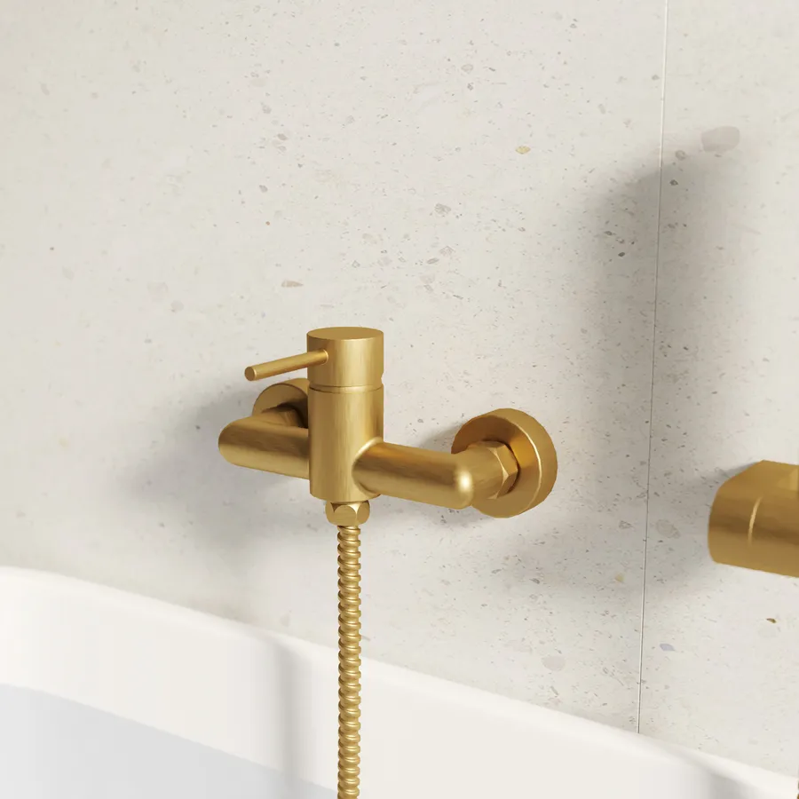 Miscelatore esterno doccia oro Gun di Jacuzzi - Rubinetteria