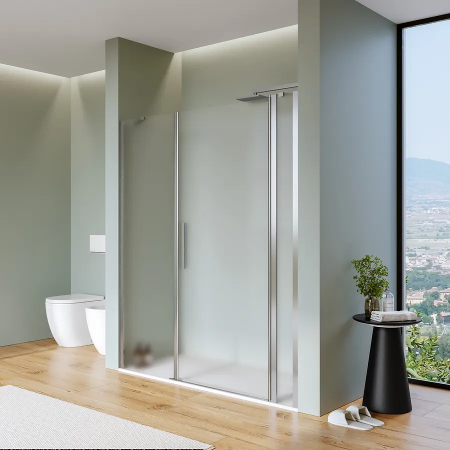 Box doccia nicchia 160 cm 25 giunto + 75 battente + 60 fisso con vetro ... Box doccia nicchia 160 cm 25 giunto + 75 battente + 60 fisso con vetro ...