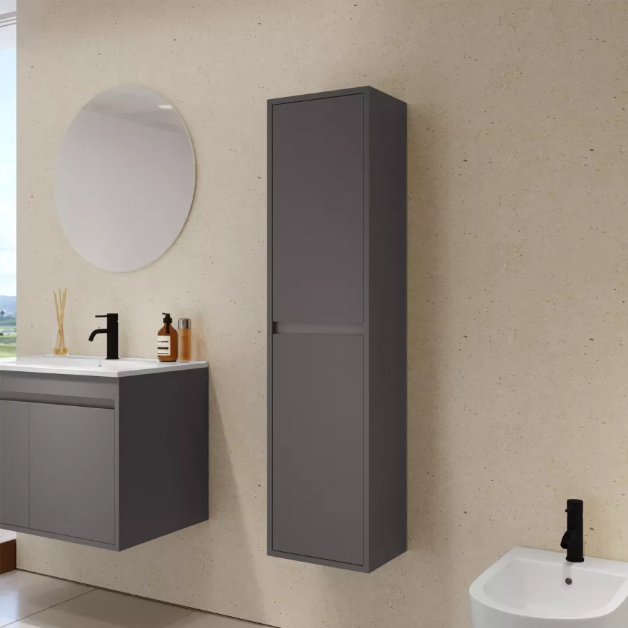 Colonna bagno sospesa 140h cm antracite opaco