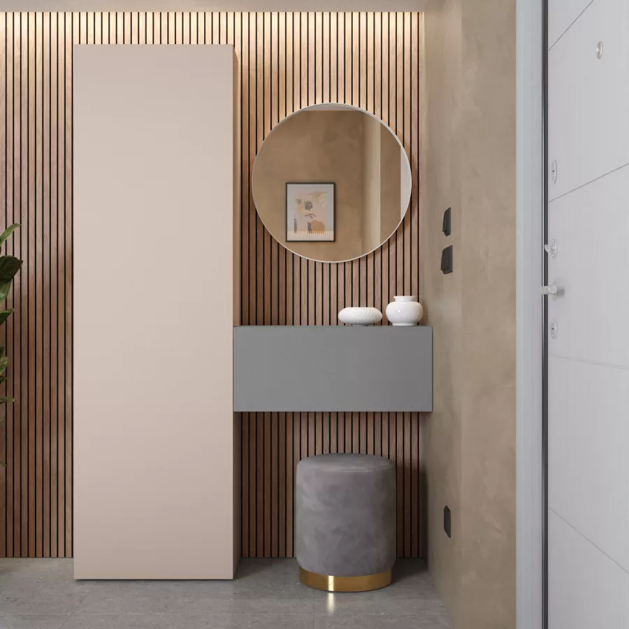 Mobile ingresso reversibile 124x186h cm colonna cashmere e pensile ...