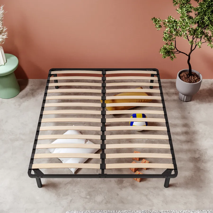 Rete a doghe per letto matrimoniale 160x200 cm con piedini