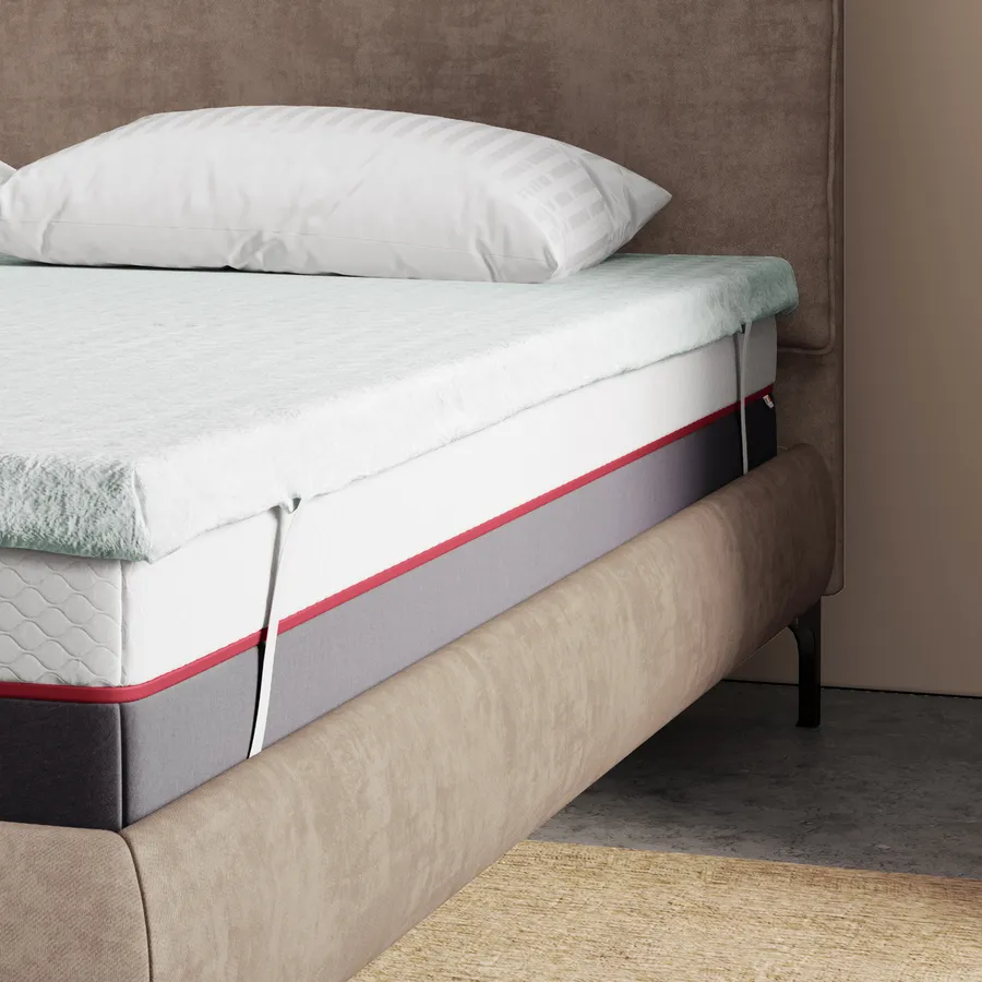 Topper per materasso singolo 90x200 cm sfoderabile in Elastic Foam h 5 ...