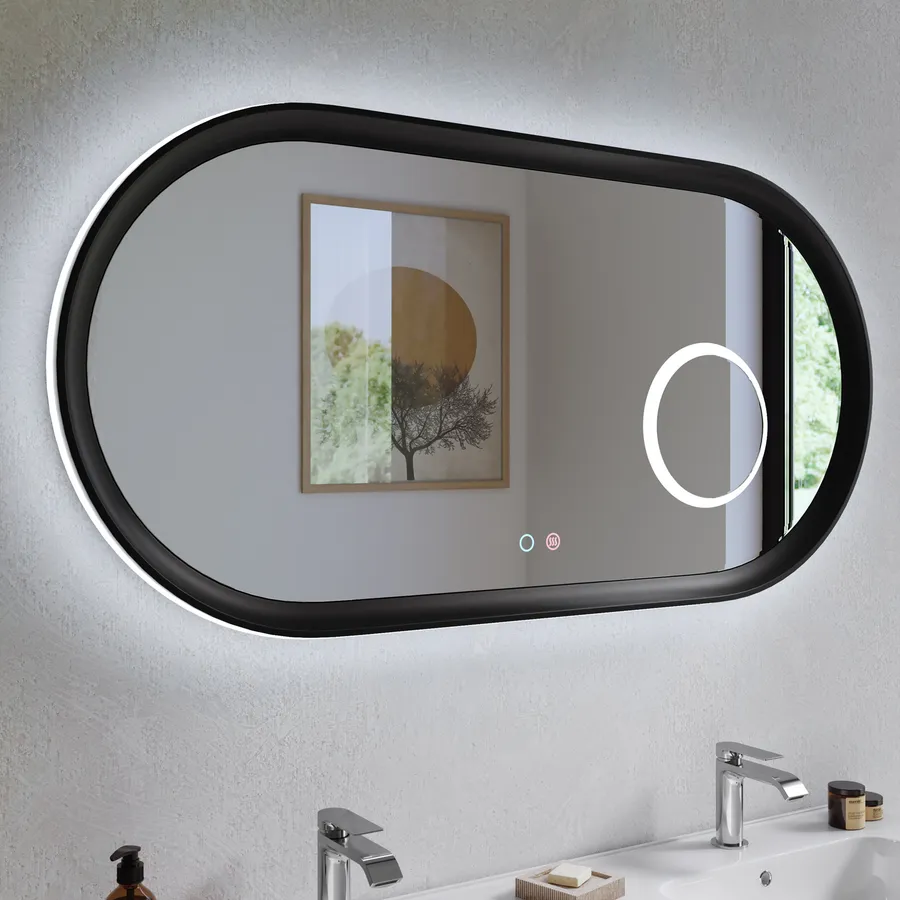 Specchio da bagno 3 led 60x120 cm luce perimetrale retroilluminato con ...