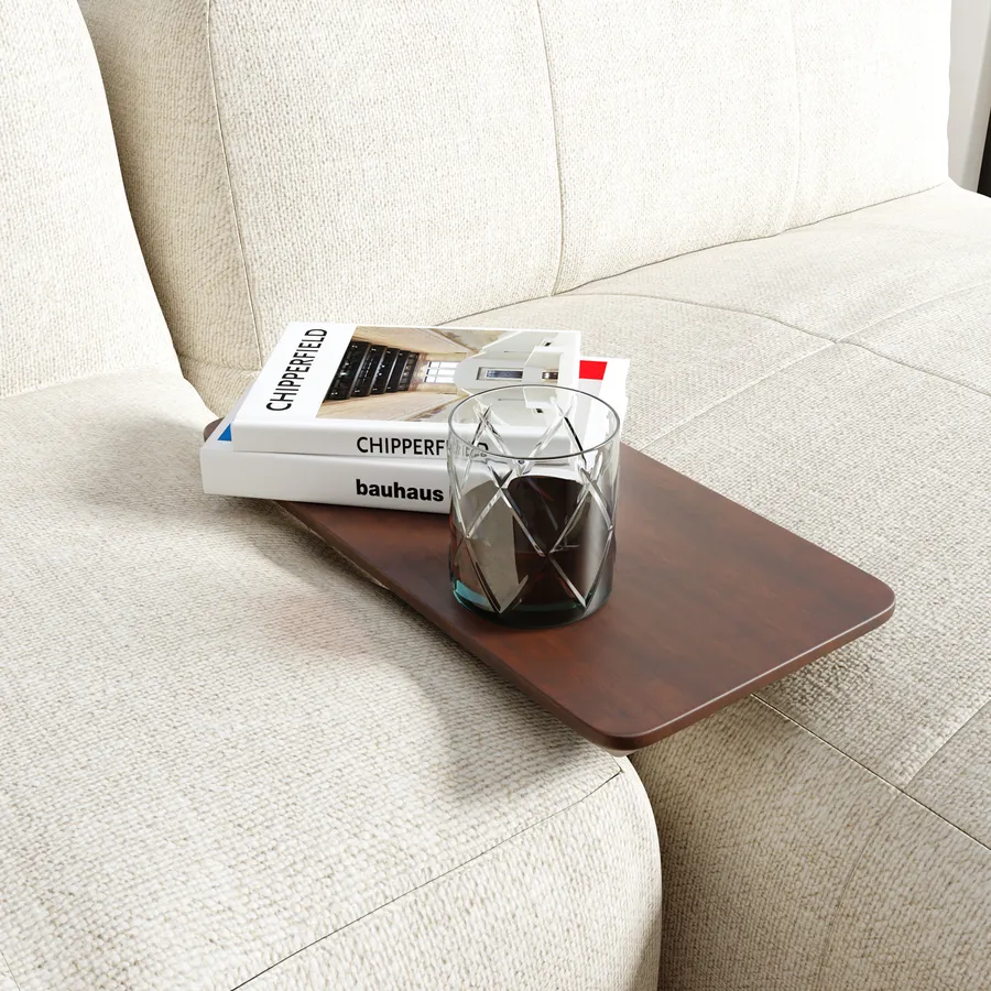 Tavolino da divano 40x20 cm in legno di mango noce - Darrus