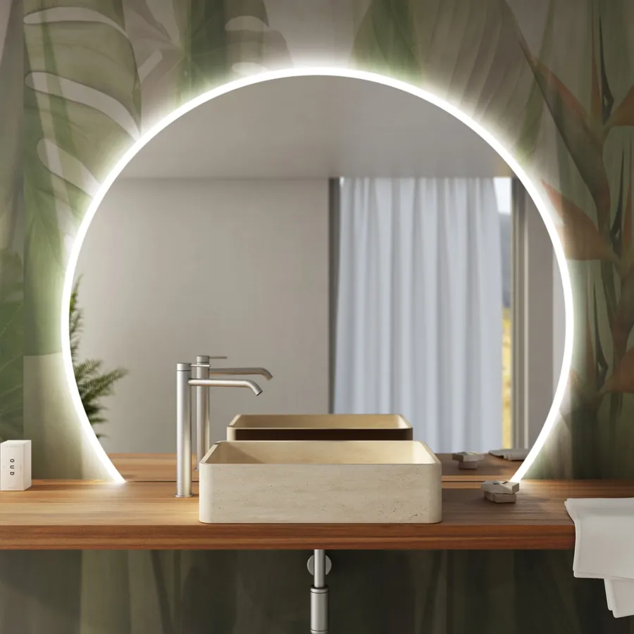Specchio led rotondo 130 cm luce fredda - Kalm