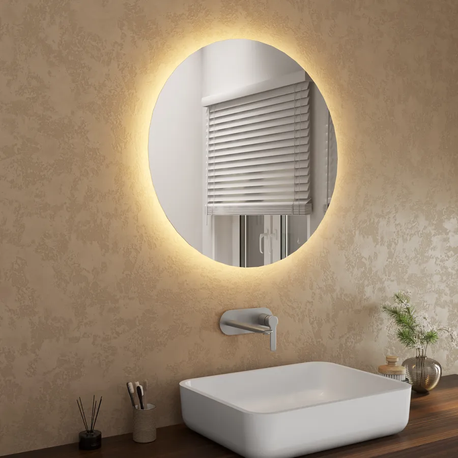 Specchio da bagno led 70 cm luce calda - Amede