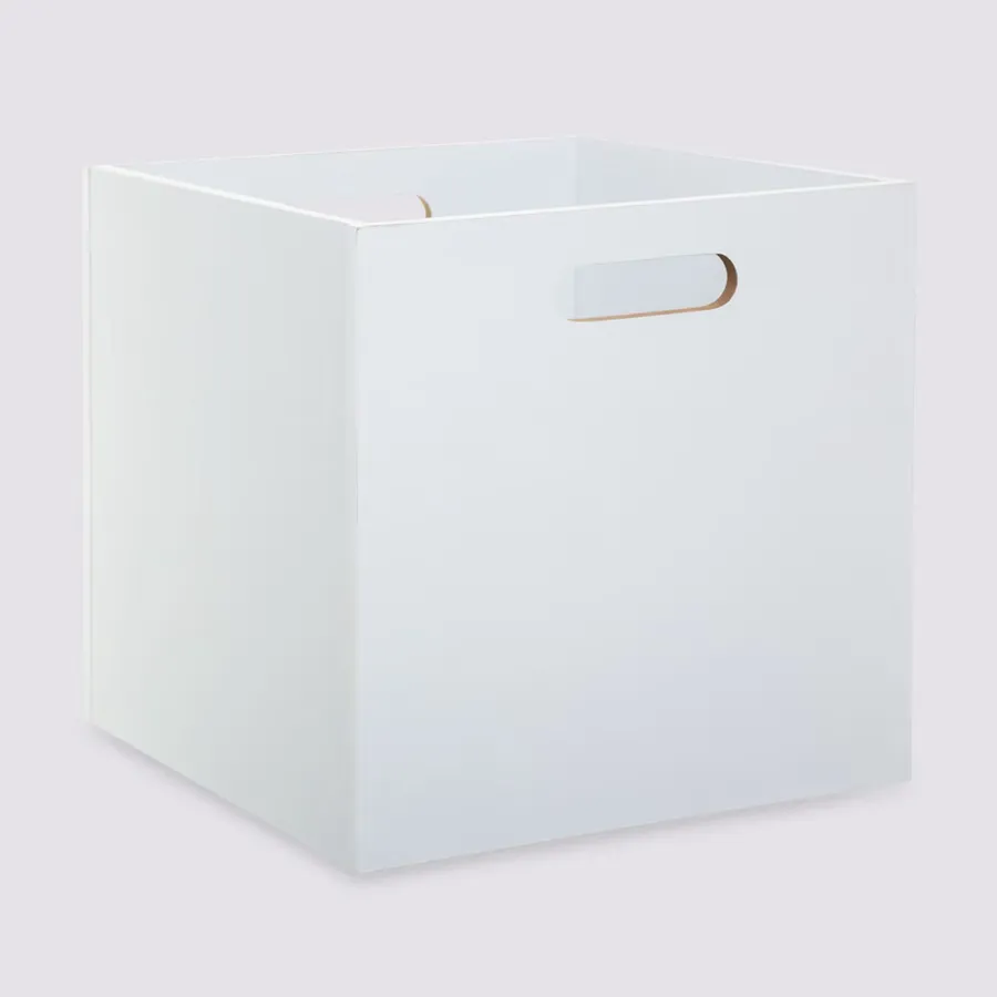 Cubo contenitore 31x31h cm bianco opaco - Unify